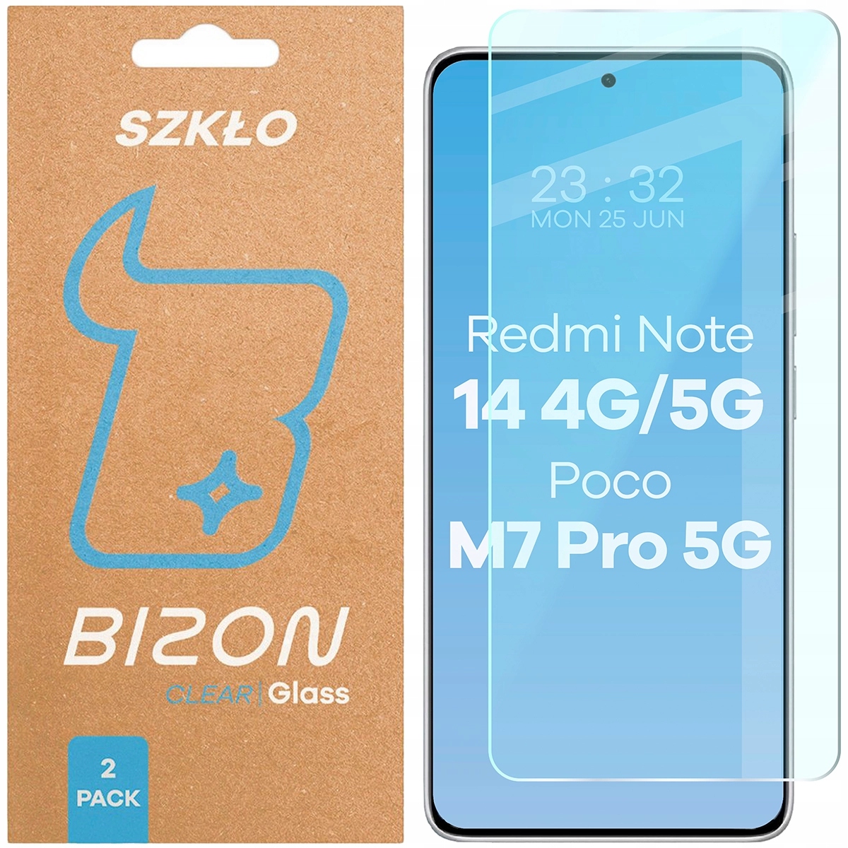 Edzett üveg Bizon telefonhoz Redmi Note 14/POCO M7 Pro 5G készülékhez 2 db za 4125.00HUF-ért ...