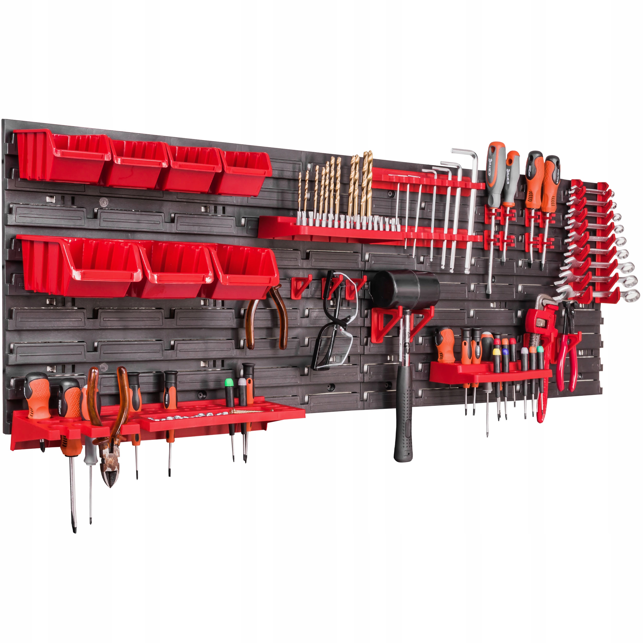 Tablica háčky úchyty 115x39 cm stěna - Allegro
