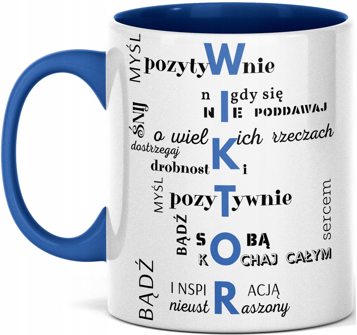 Kubek motywacyjny z nadrukiem imieniem WIKTOR (prezent dla męża ...