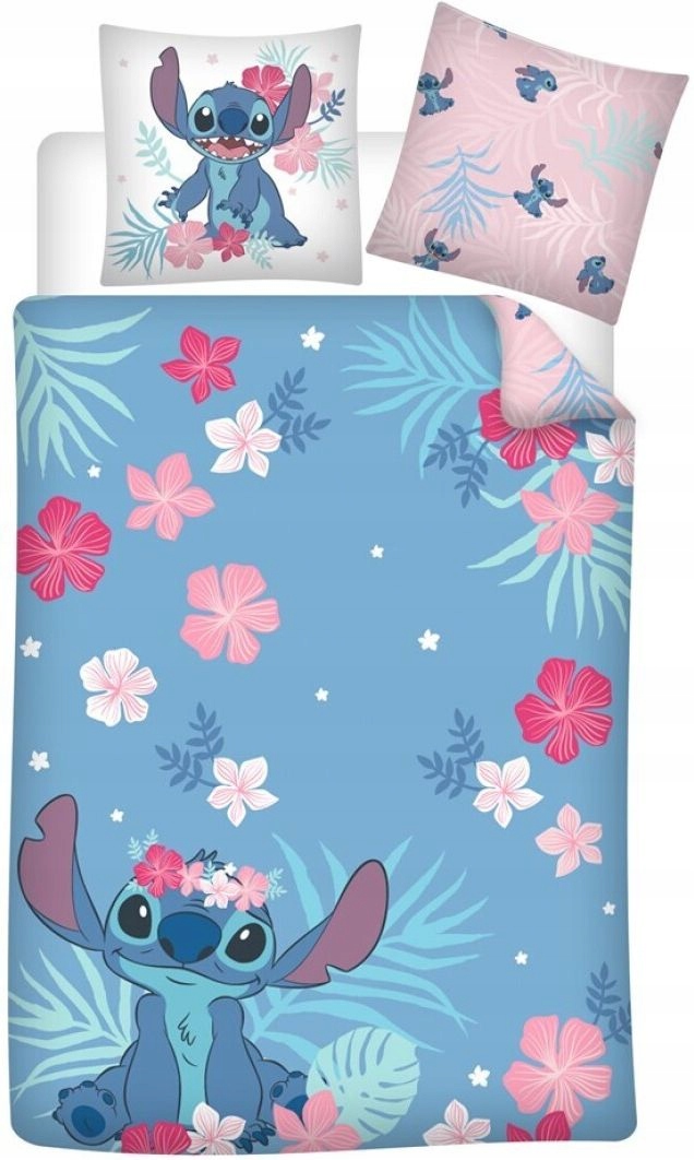DWUSTRONNA POŚCIEL LILO I STITCH ALOHA STITCH DISNEY 140x200 BAWEŁNA ...