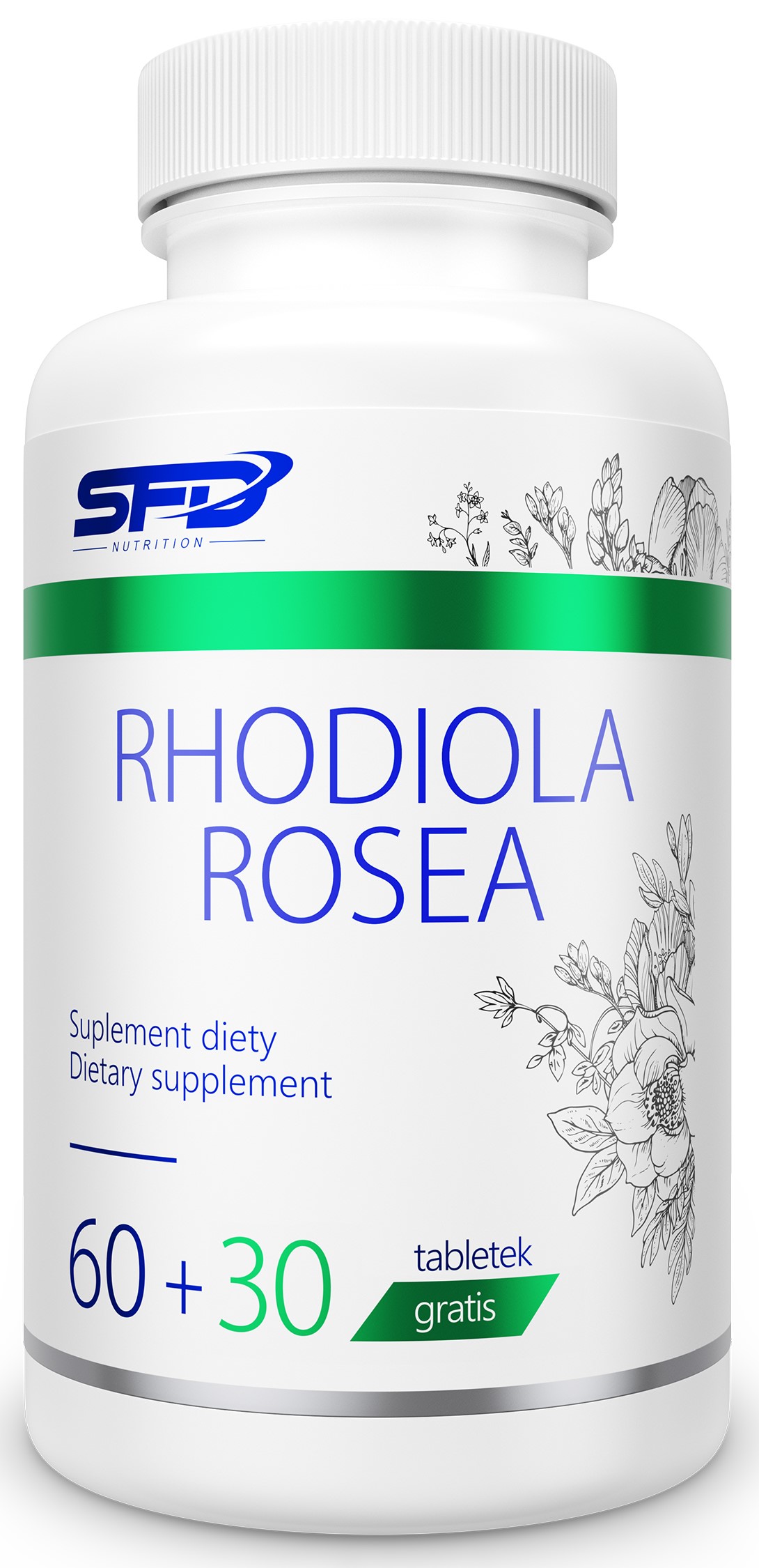 SFD RHODIOLA ROSEA 90 TAB RÓŻENIEC GÓRSKI PAMIĘĆ KONCENTRACJA ZMĘCZENIE ...