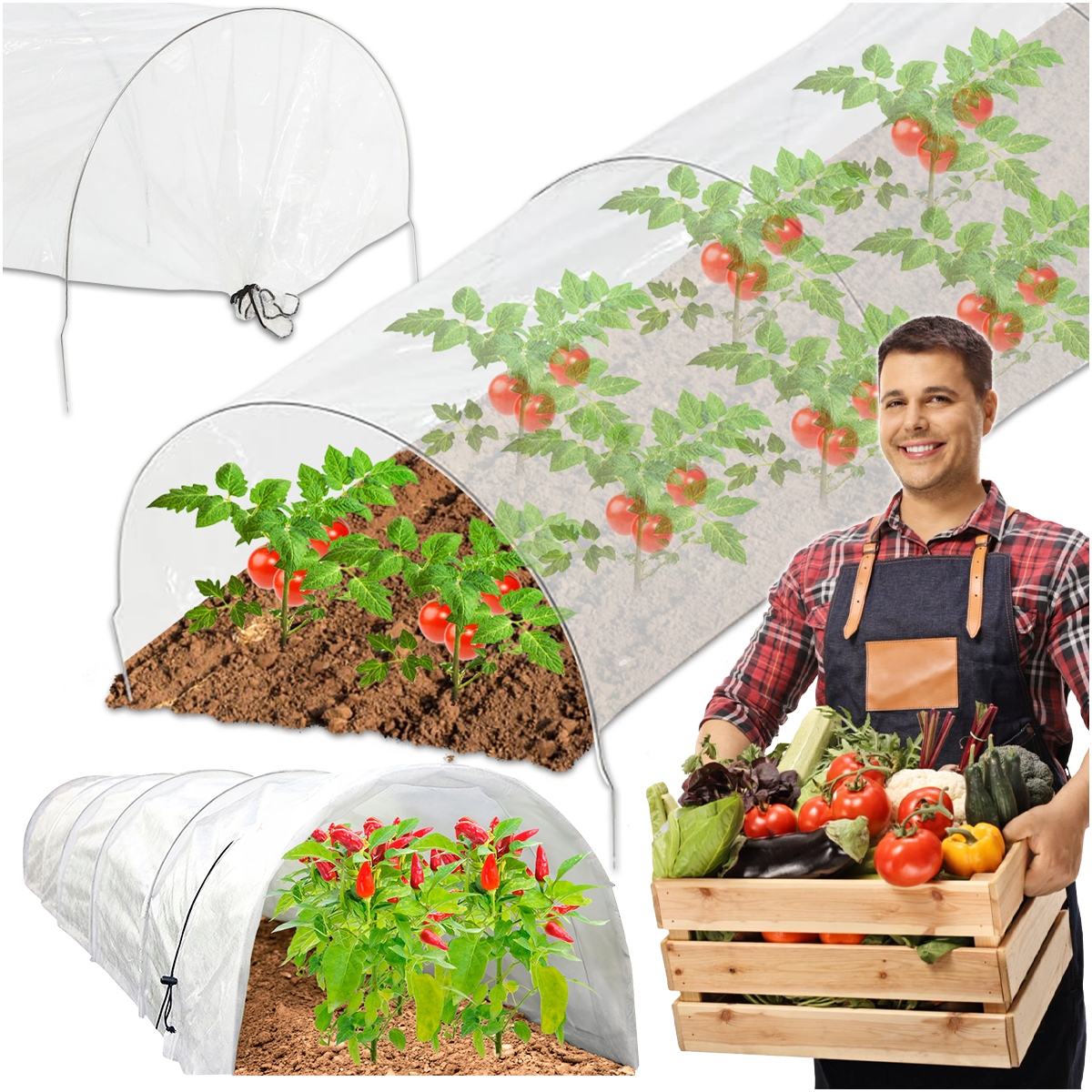 MINI ZAHRADNÍ SKLENÍK FÓLIOVÝ TUNEL PRO PĚSTOVÁNÍ ROSTLIN FÓLIOVNÍK NA ...