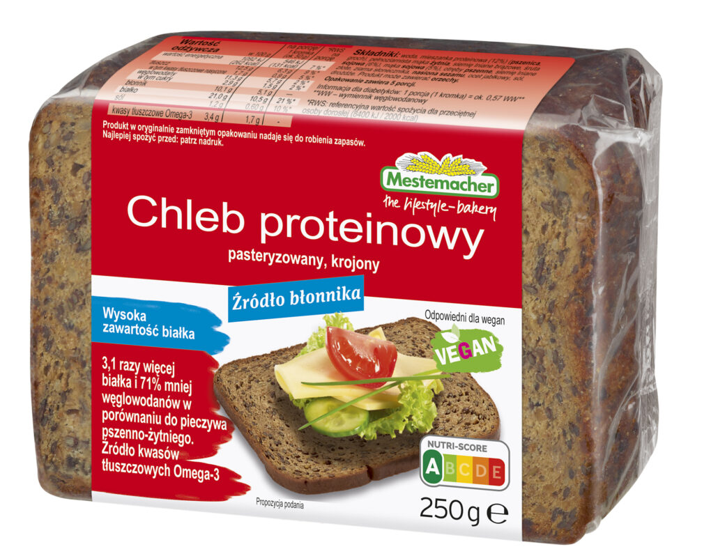 BENUS CHLEB PROTEINOWY CIEMNY 250G WYSOKOBIAŁKOWY KROJONY WEGAŃSKI ...