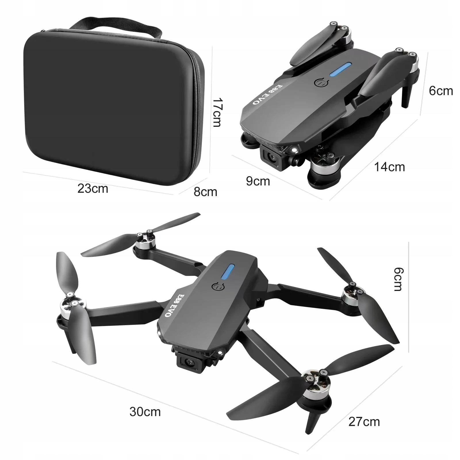 DRON E88 EVO MAX KAMERY SILNIKI BEZSZCZOTKOWE WIFI ZAWIS 3xAKUM – Jamlux