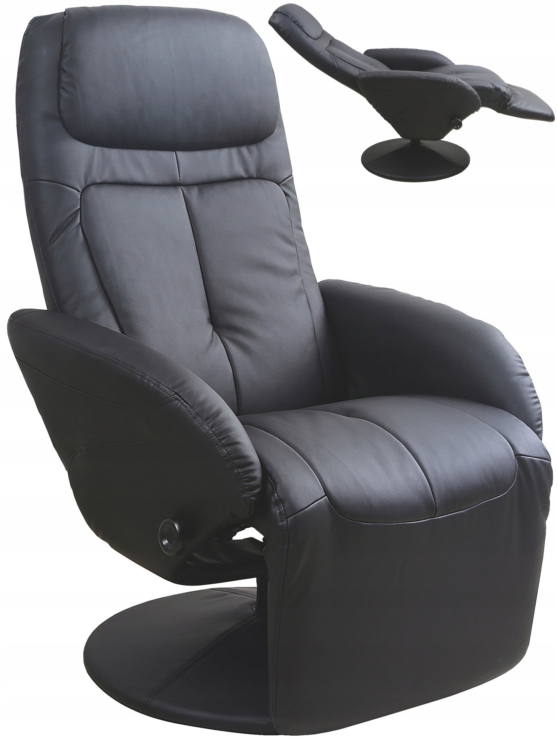 Fotel wypoczynkowy OBROTOWY Optima czarny • Cena, Opinie • Fotele ...