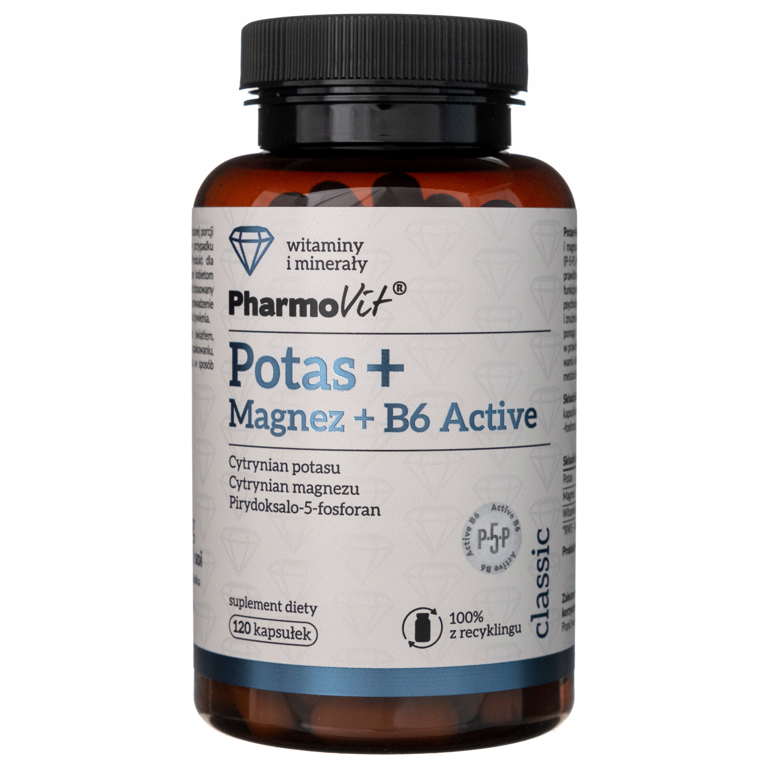 Pharmovit Potas 500mg Magnez + B6 Active kapsułki (5902811238076 ...