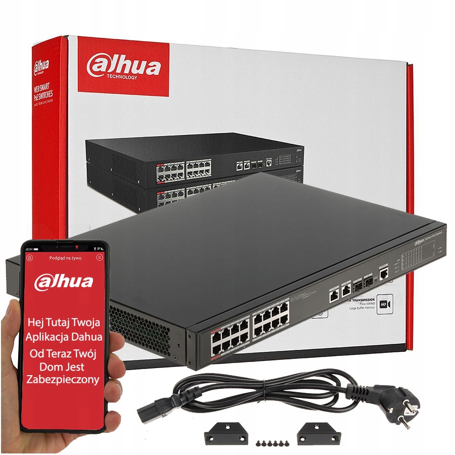 Switch PoE Dahua na 16 kamer = 240W SFP do FIRMY - porównaj ceny ...