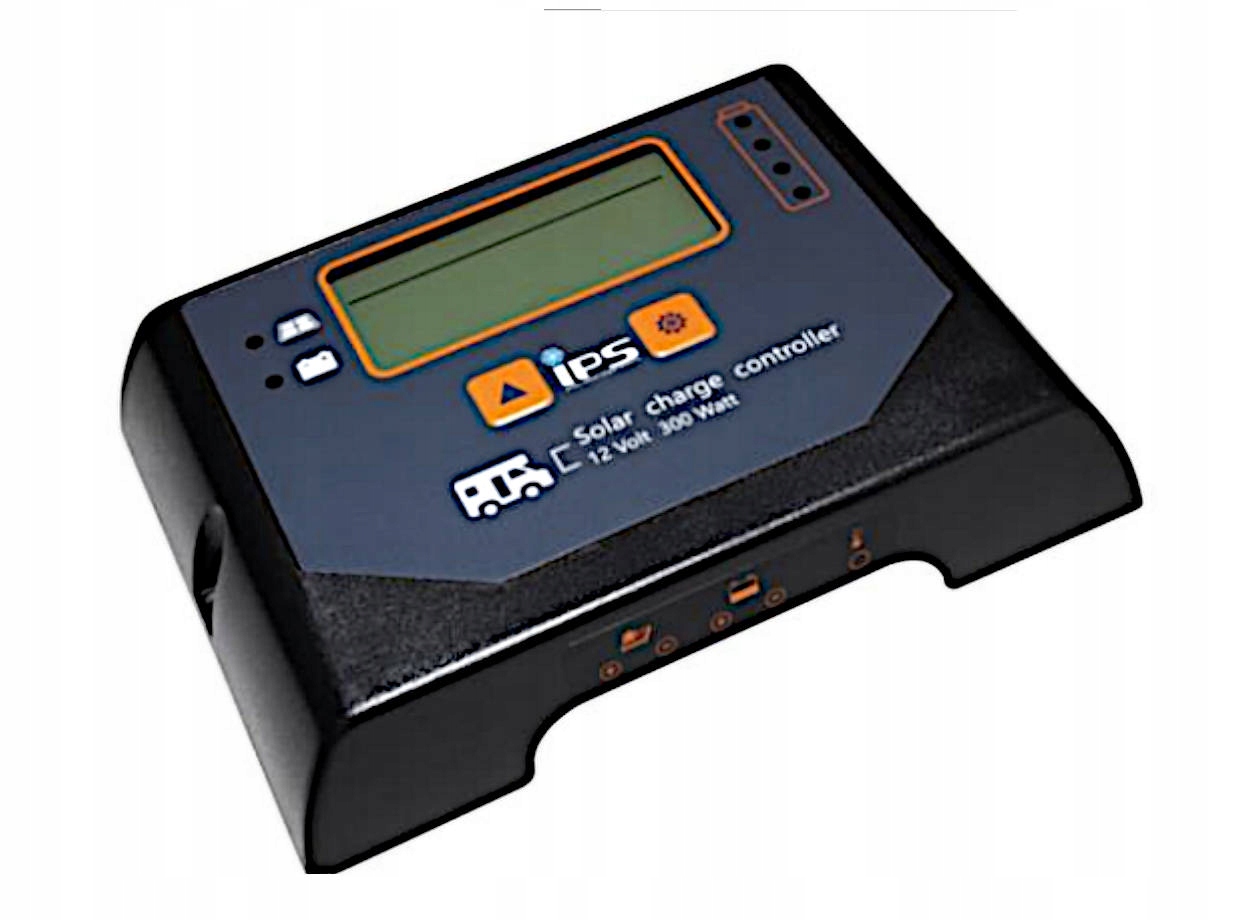 Regulátor nabíjení FV panelů karavan loď přívěs typ PWM 12V 25A IP65 BT ...