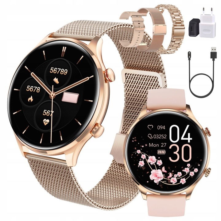 DAMSKI SMARTWATCH ZEGAREK ROZMOWY EKG PULS - Sklep, Opinie, Cena w Allegro