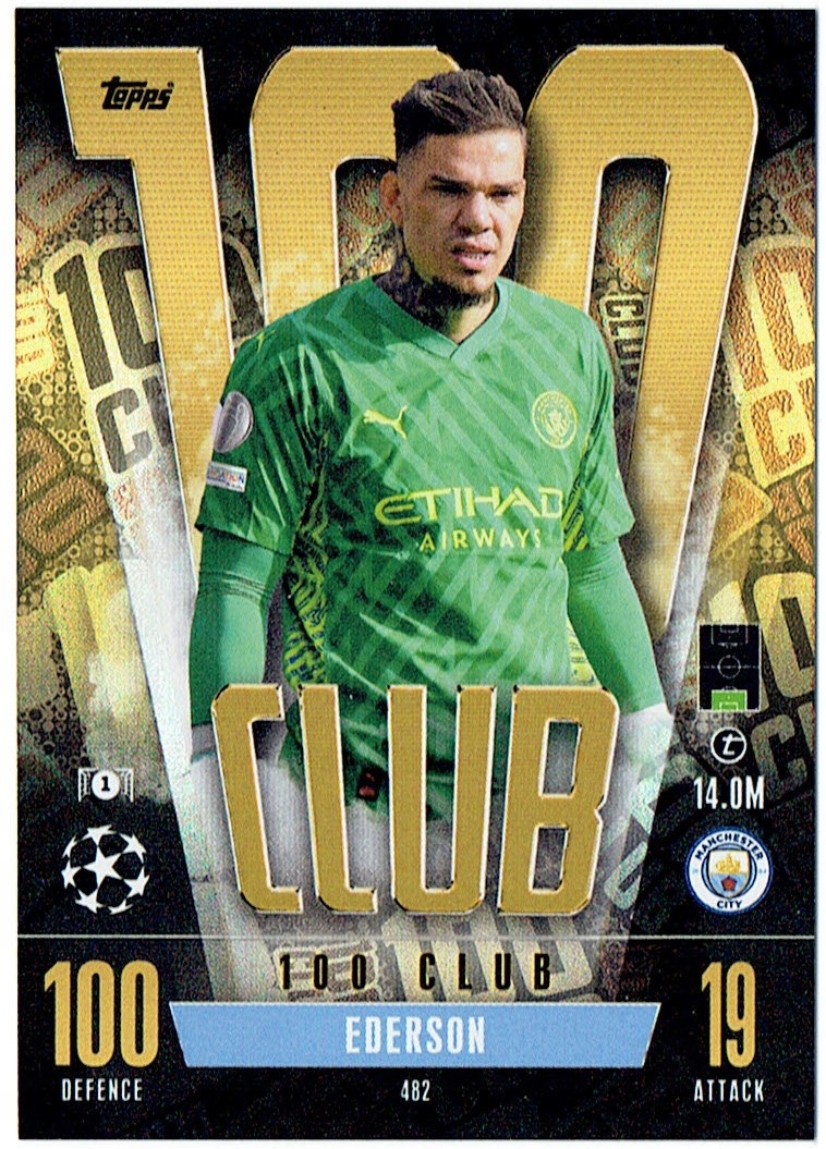 Topps Match Attax 23/24 Karta 100 CLUB Manchester City - 482 EDERSON ...