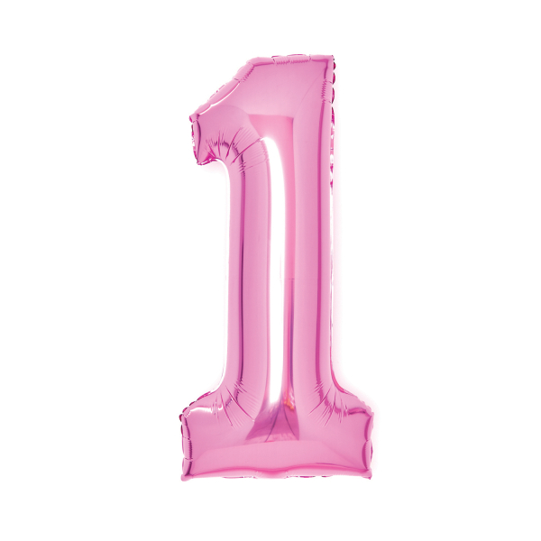Balon Foliowy Cyfra 1 JEDEN Różowy 35x66 cm (0194099082419) • Cena ...