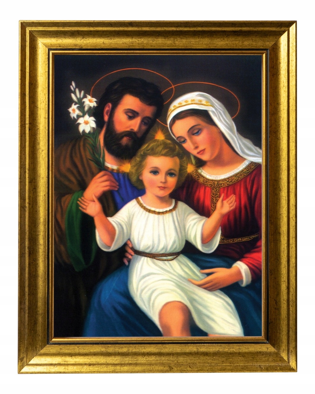 Svatá rodina Josef Maria Ježíš Obraz Ve Zlatém Zdobeném Rámu 30X40 ...
