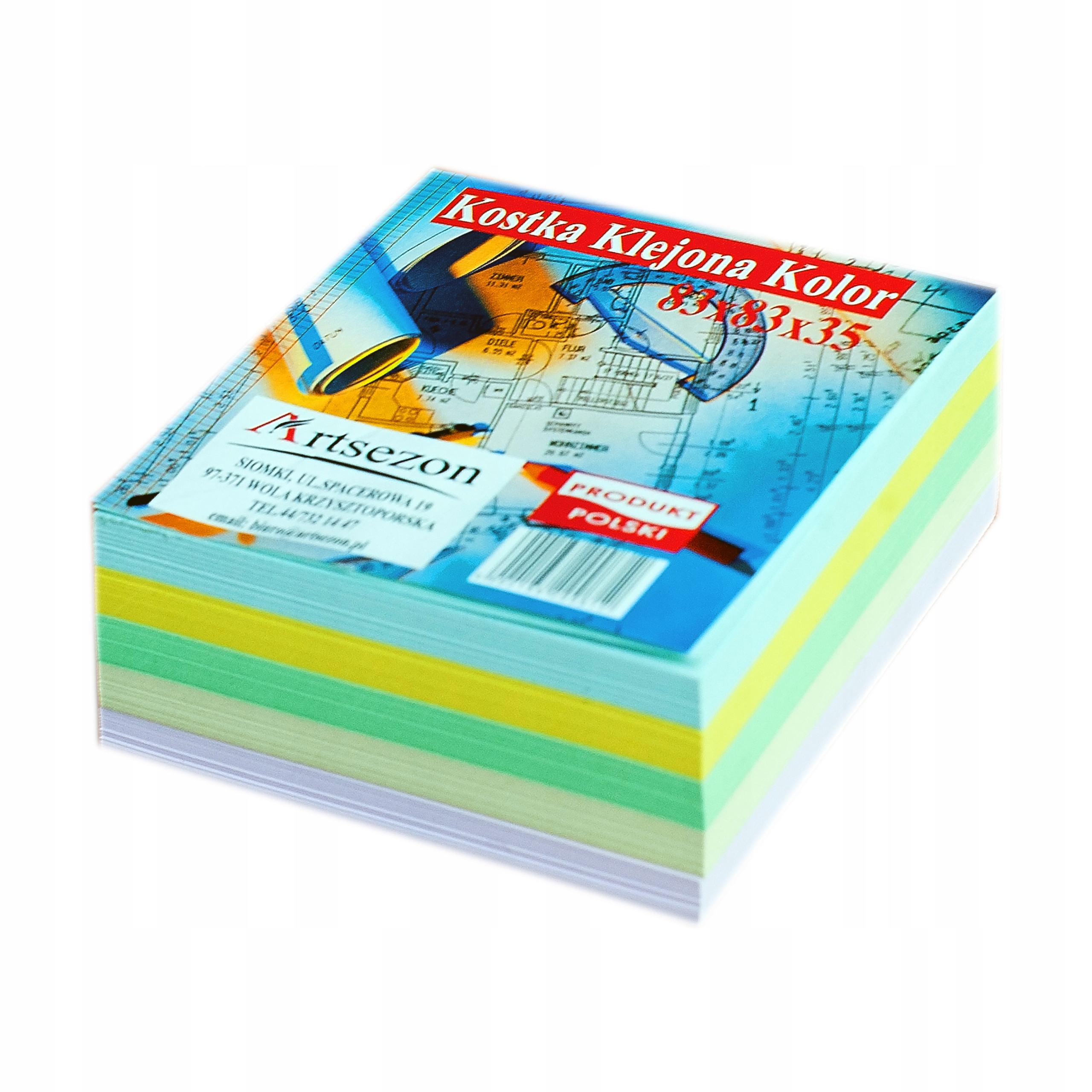 Notes kostka kolorowa klejona 8,3x8,3x3,5 cm - porównaj ceny - Allegro.pl