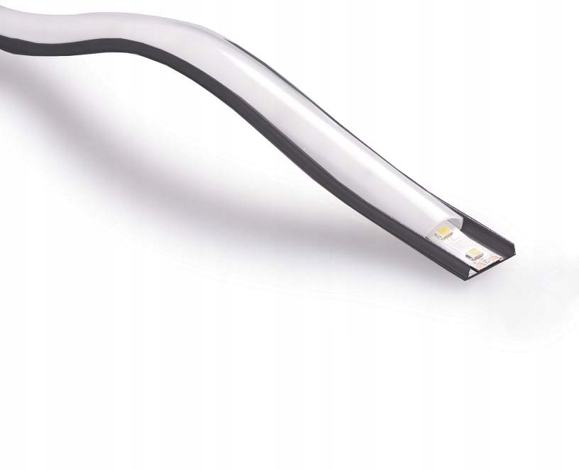 Profil do LED AKB-Poland czarny 2 m z kloszem mlecznym/transparentnym ...