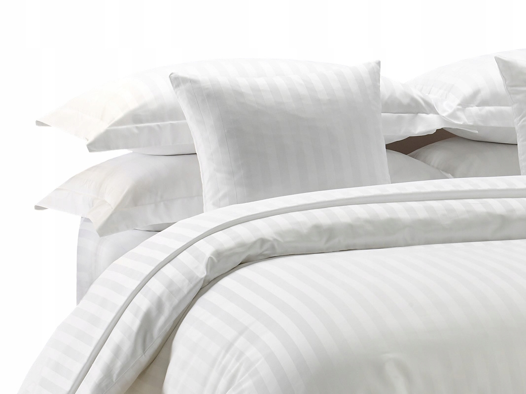 POŚCIEL HOTELOWA DOM 140x200 ADAMASZEK PASY BAWEŁNA 100% (5904183784816 ...