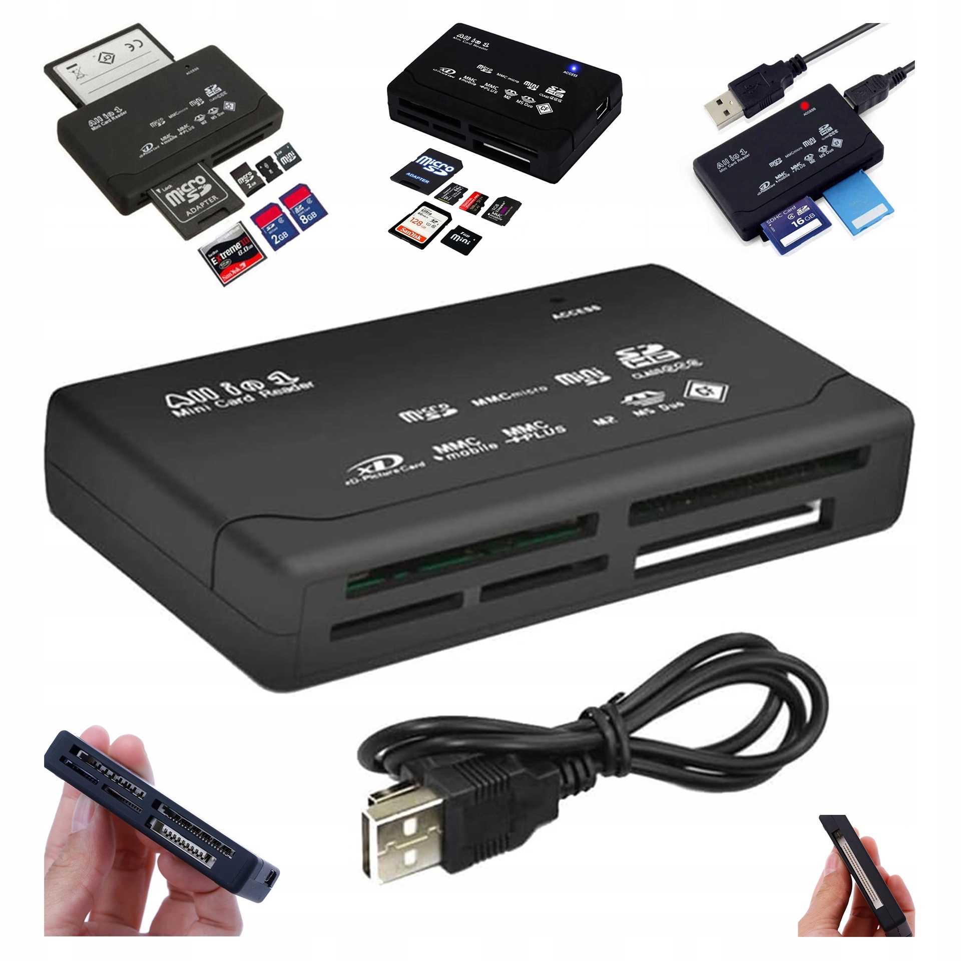 RÝCHLY UNIVERZÁLNY ČÍTAČ PAMÄŤOVÝCH KARIET USB SDHC SDXC MICRO MS CF XD ...