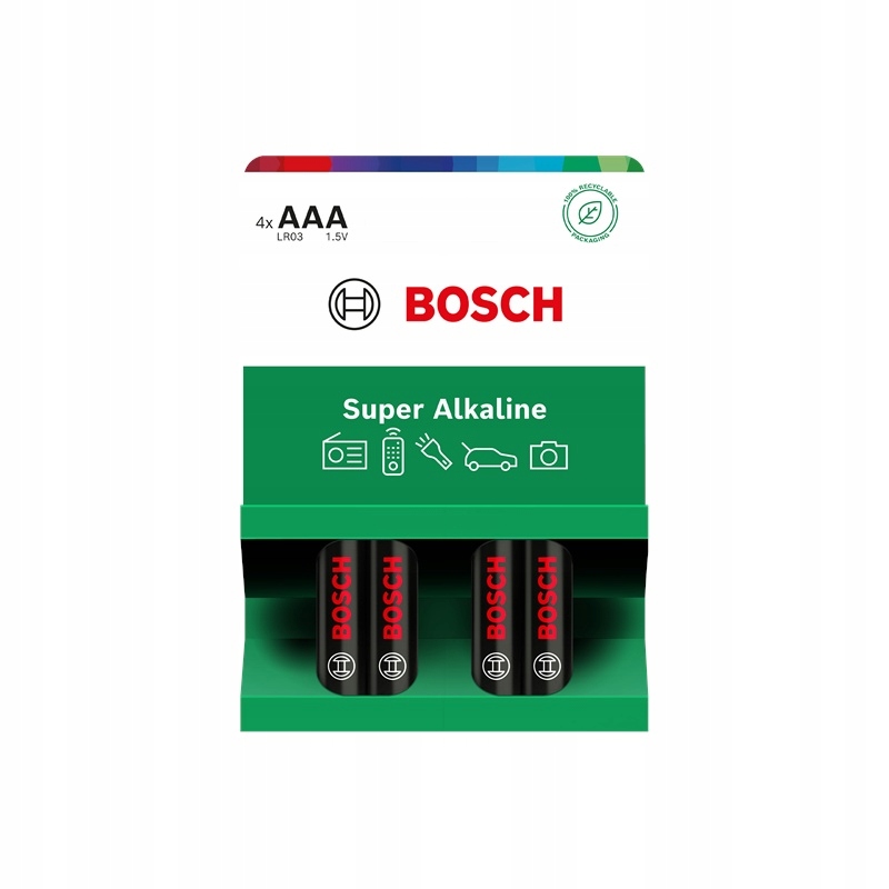 AAA 1.5V Super Alkalikus Elemek 4 db Bosch Super Alkaline LR03, (8594162800148) • Ár, Vélemények ...