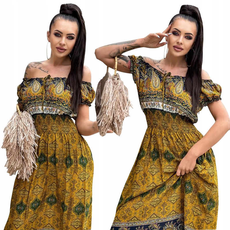 Dlouhá šaty maxi Moon za 606.00CZK - Allegro