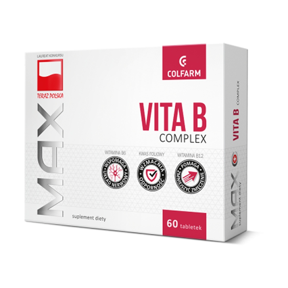 Colfarm MAX Vita B Complex - 60 tabl. (5901130354641) • Cena, Opinie ...