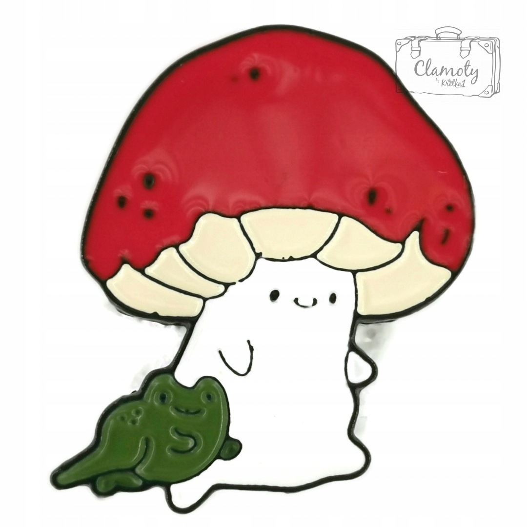 PRZYPINKA GRZYB MUCHOMOR BUTON METAL PIN 4 • Cena, Opinie • Przypinki i ...