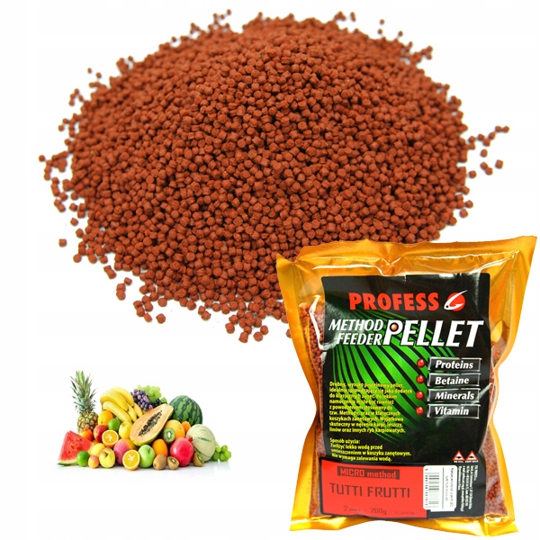 micro PELLET PROFES 2mm Method Feeder TUTTI FRUTTI - PROFESS MICRO 2 mm ...