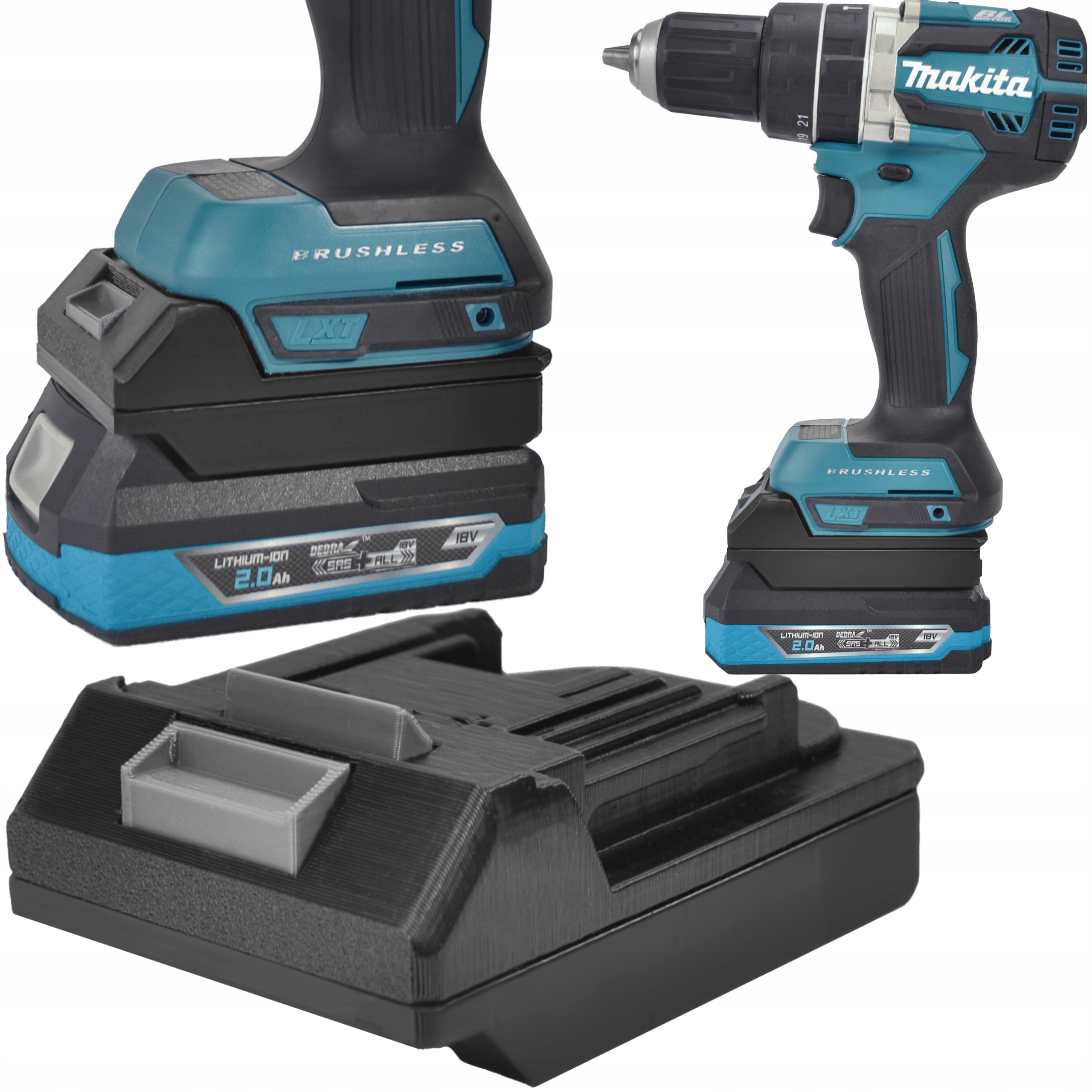 ADAPTER ÁTALAKÍTÓ MAKITA LXT 18V SZERSZÁM DEDRA SAS+ALL 18V ...