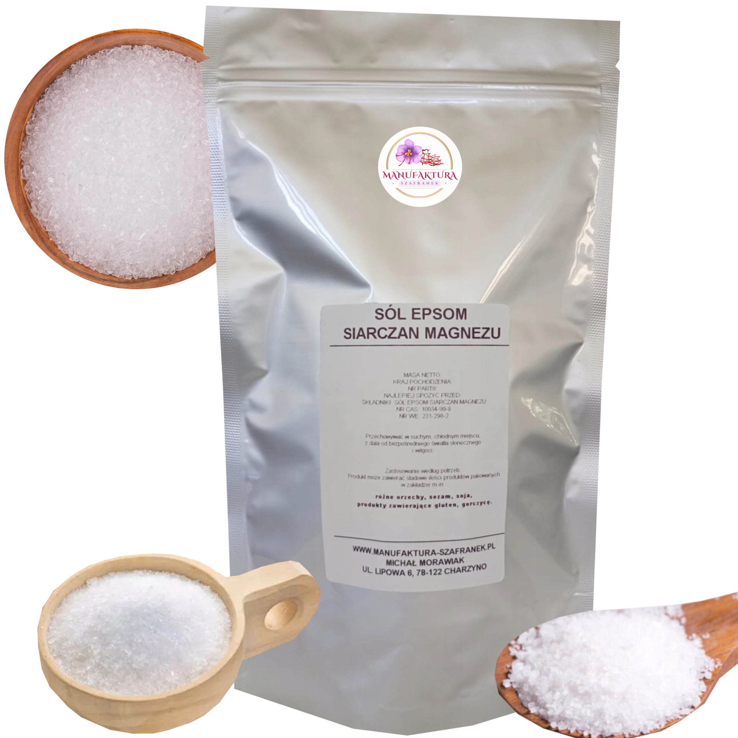 SÓL EPSOM DO KĄPIELI SIARCZAN MAGNEZU GORZKA 1KG 1000G (5907541753127 ...