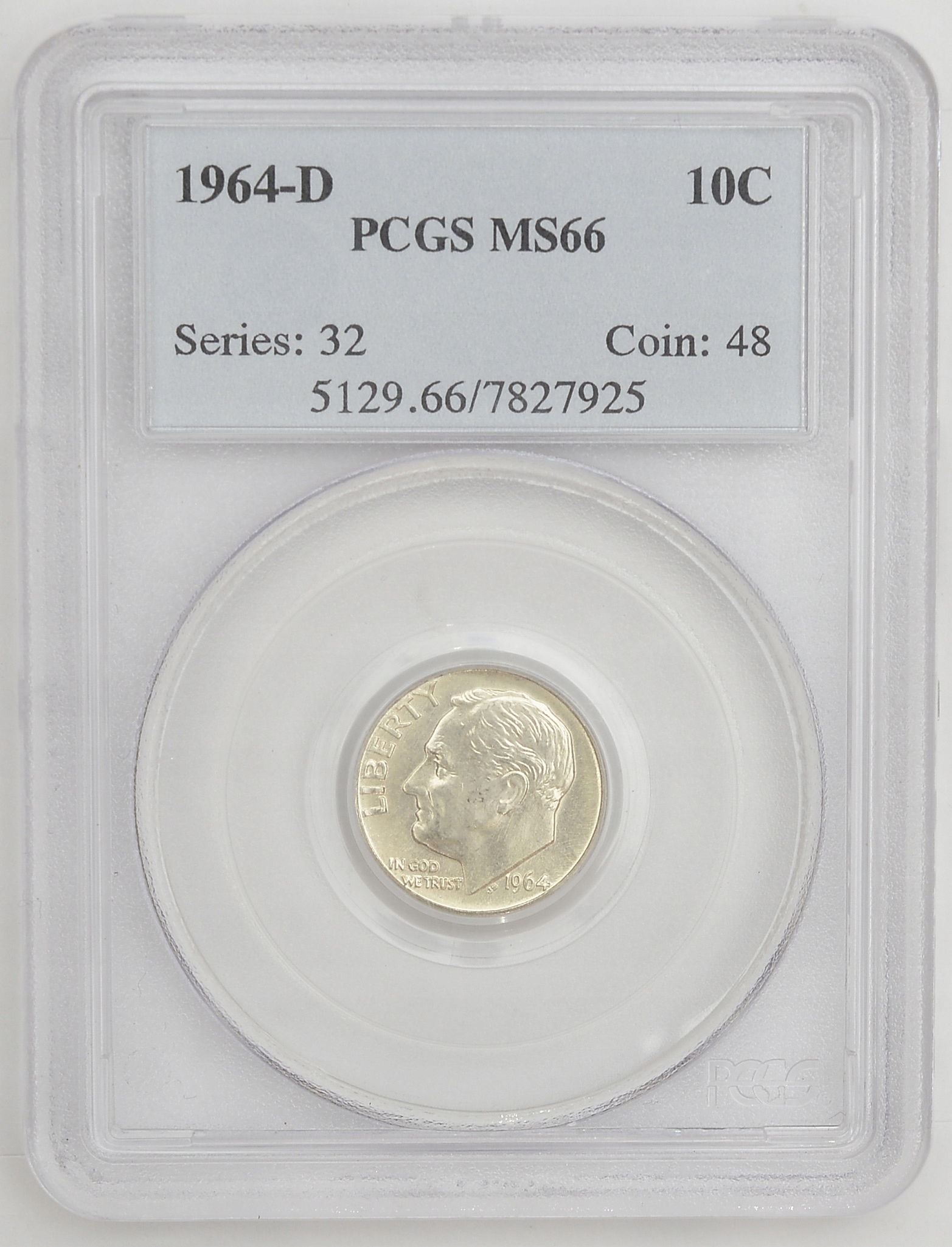 10.vv.USA, 10 CENTÓW 1964 D PCGS MS66 • Cena, Opinie • USA 17695589895 • Allegro