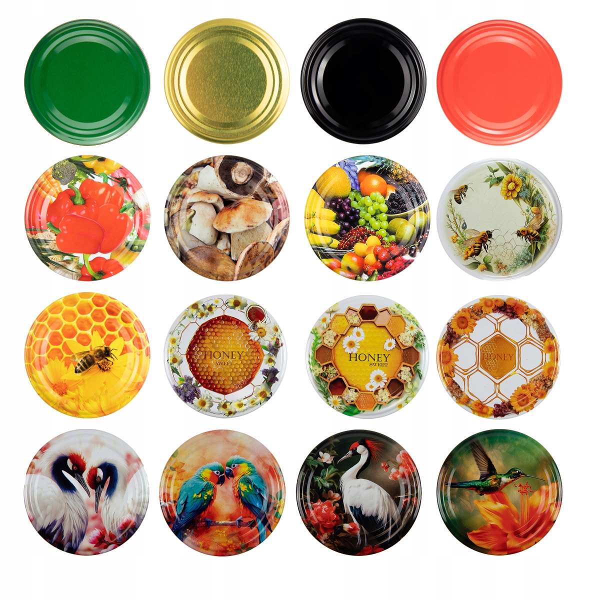 150x VÍČKO FI 66 BARVY ŠROUBOVACÍ VÍČKA NA SKLENICE za 349 Kč - Allegro