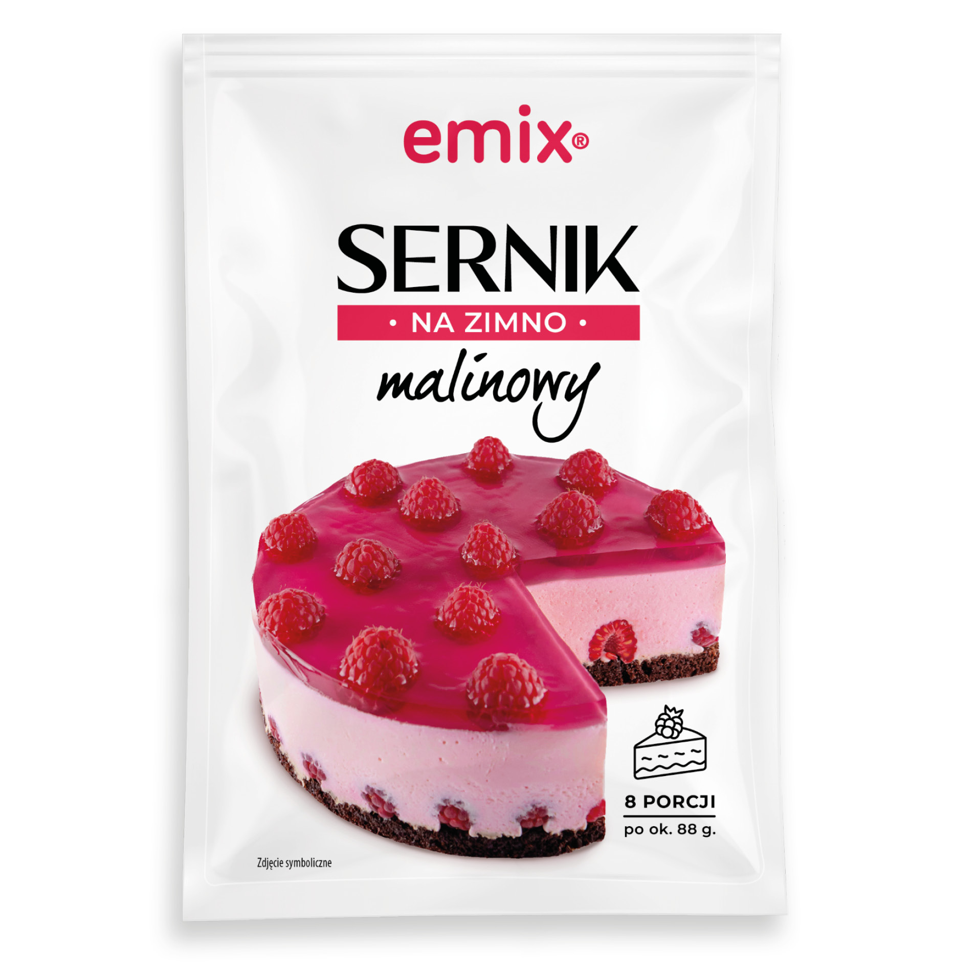 Tvarohový koláč Emix Tvarohový koláč za studena Malinový Emix 154 kg ...