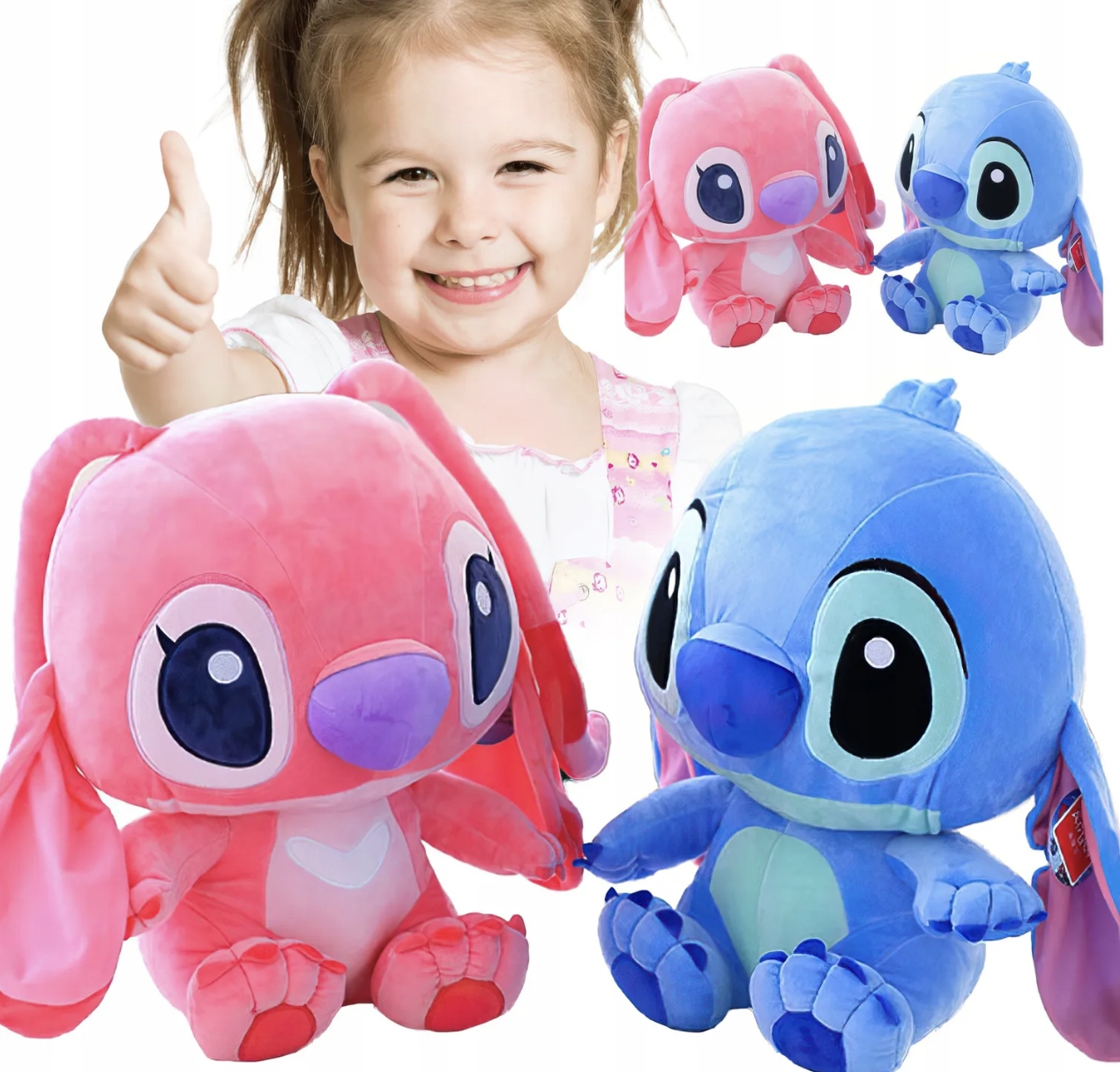 x2 ZESTAW Stitch w wersji anielskiej miękki pluszak lilo i stich Maskotka (5904610100592) • Cena ...