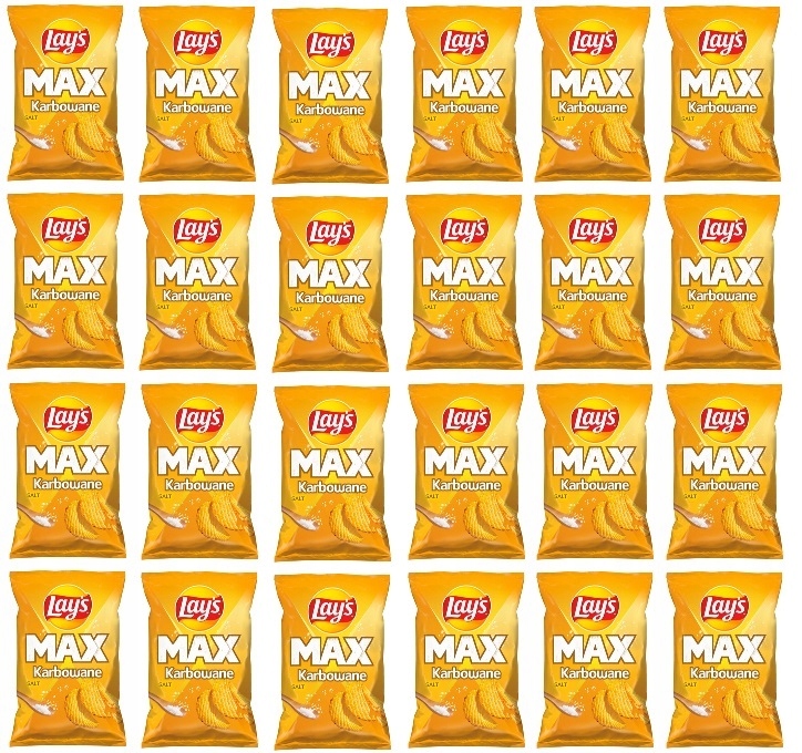 24x 120g LAY'S Max Karbowane Salt chipsy KARTON (5900259128676) • Cena ...