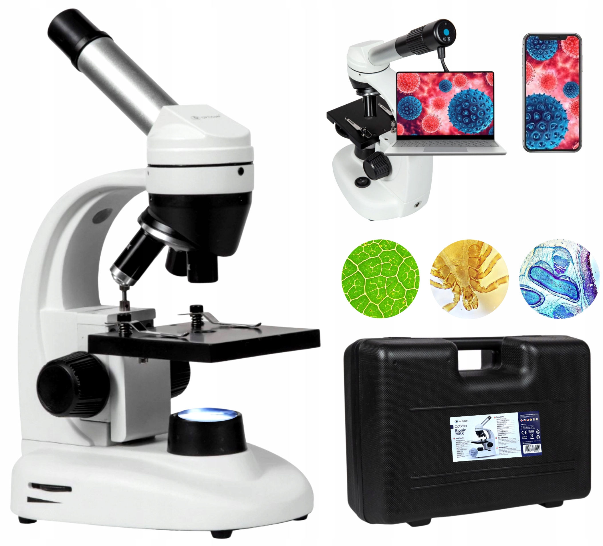 Optický mikroskop Opticon Bionic Max 40x-1024x 1024 x - Allegro