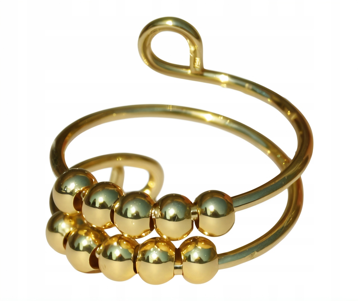 ZLATÝ PRSTÝNEK antistresový s otočnými kuličkami - Allegro