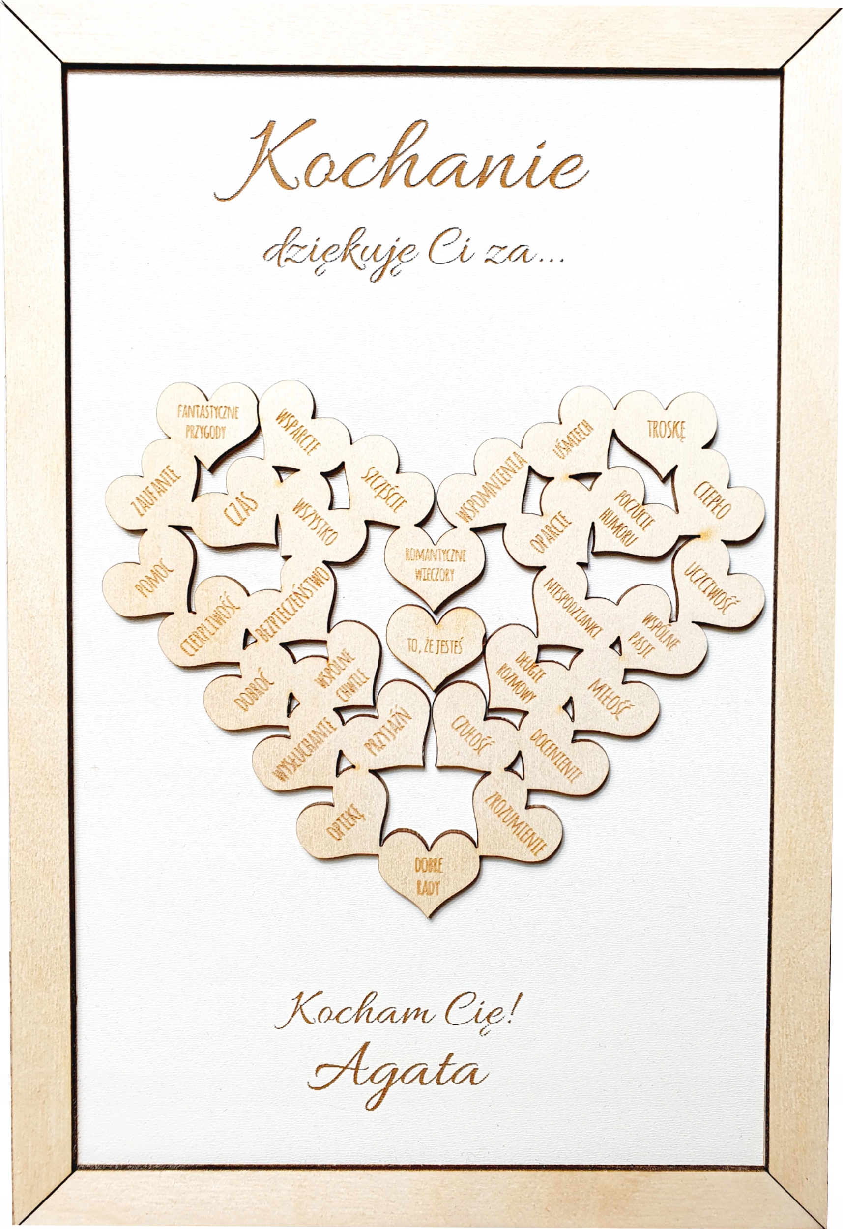 PREZENT NA WALENTYNKI RAMKA OBRAZ GRAWER SERCE 3D • Cena, Opinie ...