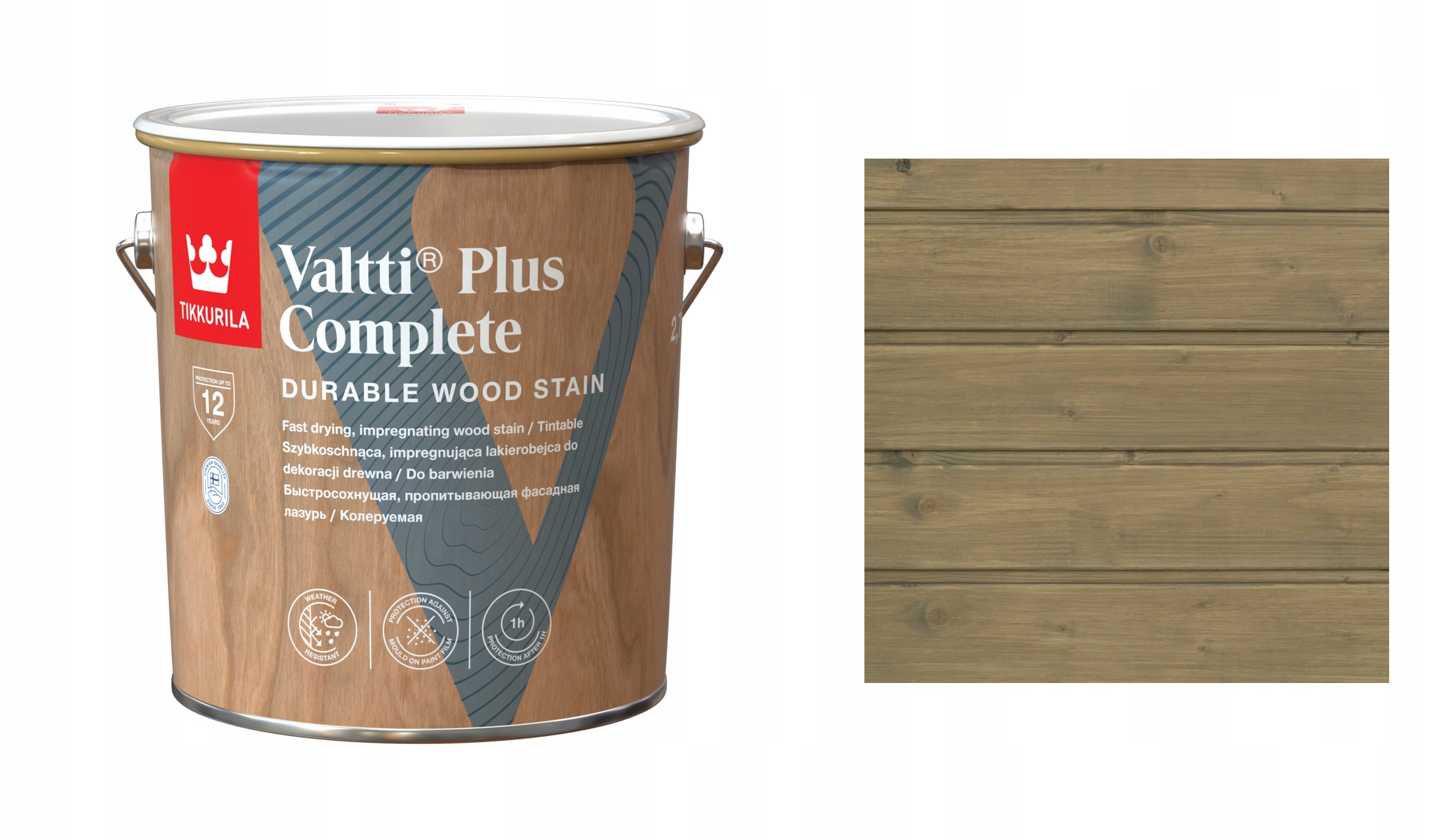 TIKKURILA VALTTI PLUS COMPLETE 2,7L 227A MATSUTAKE LÁZÚR, • Ár ...