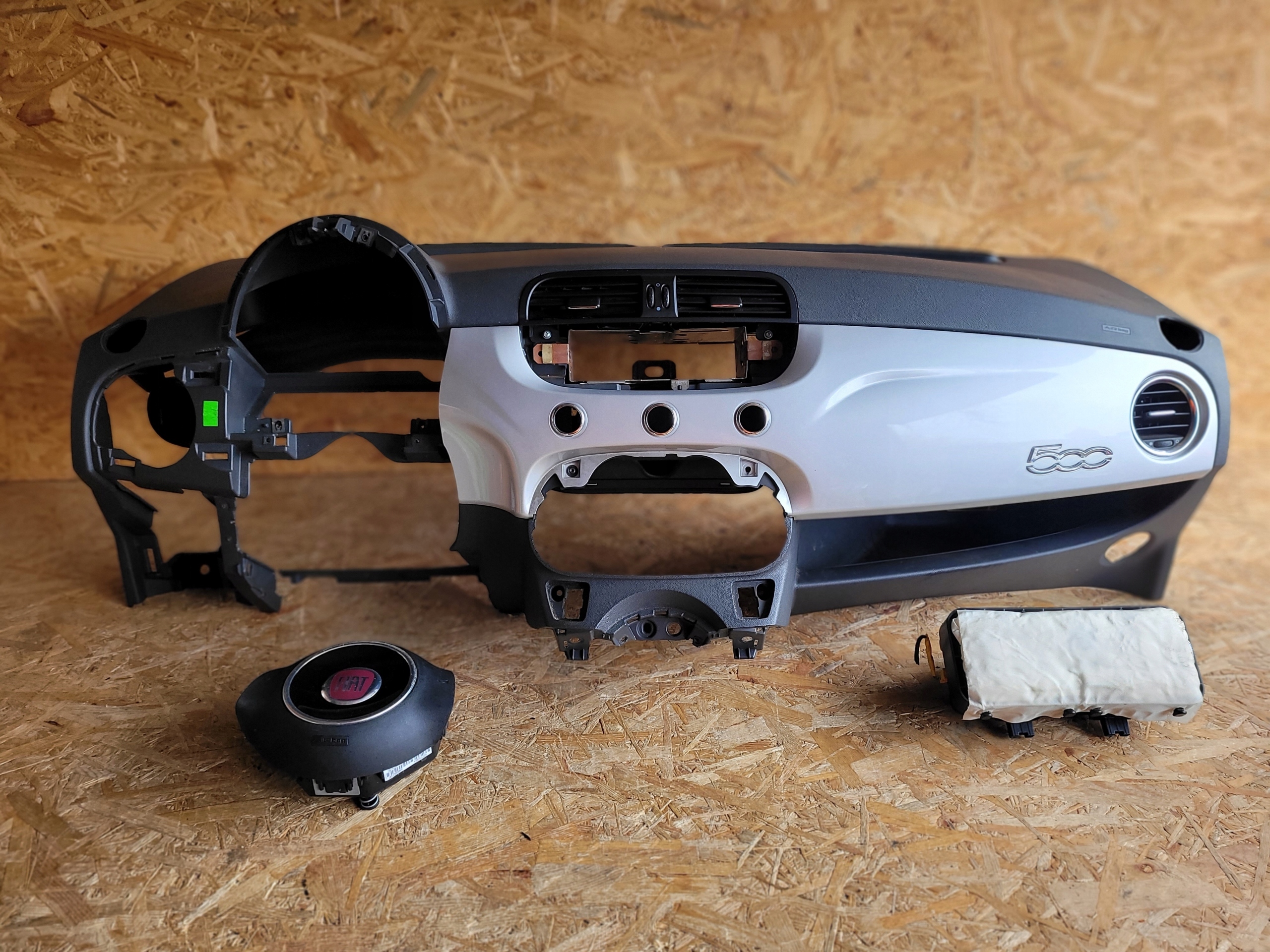 FIAT 500 PRZED LIFT DESKA ROZDZIELCZA KONSOLA KOKPIT AIRBAG ORYGINAŁ FV ...