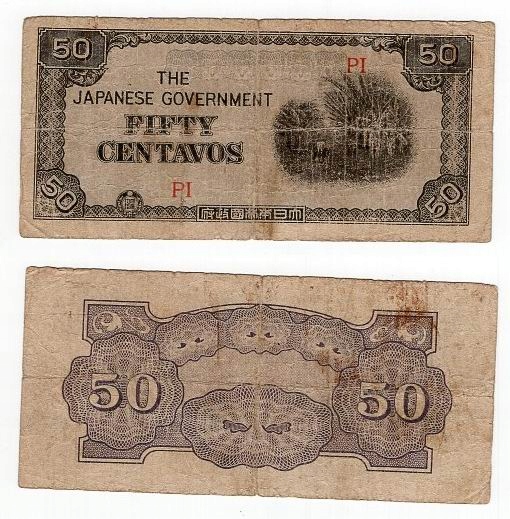 FILIPINY OKUPACJA JAPOŃSKA 1942 50 CENTAVOS • Cena, Opinie - Allegro