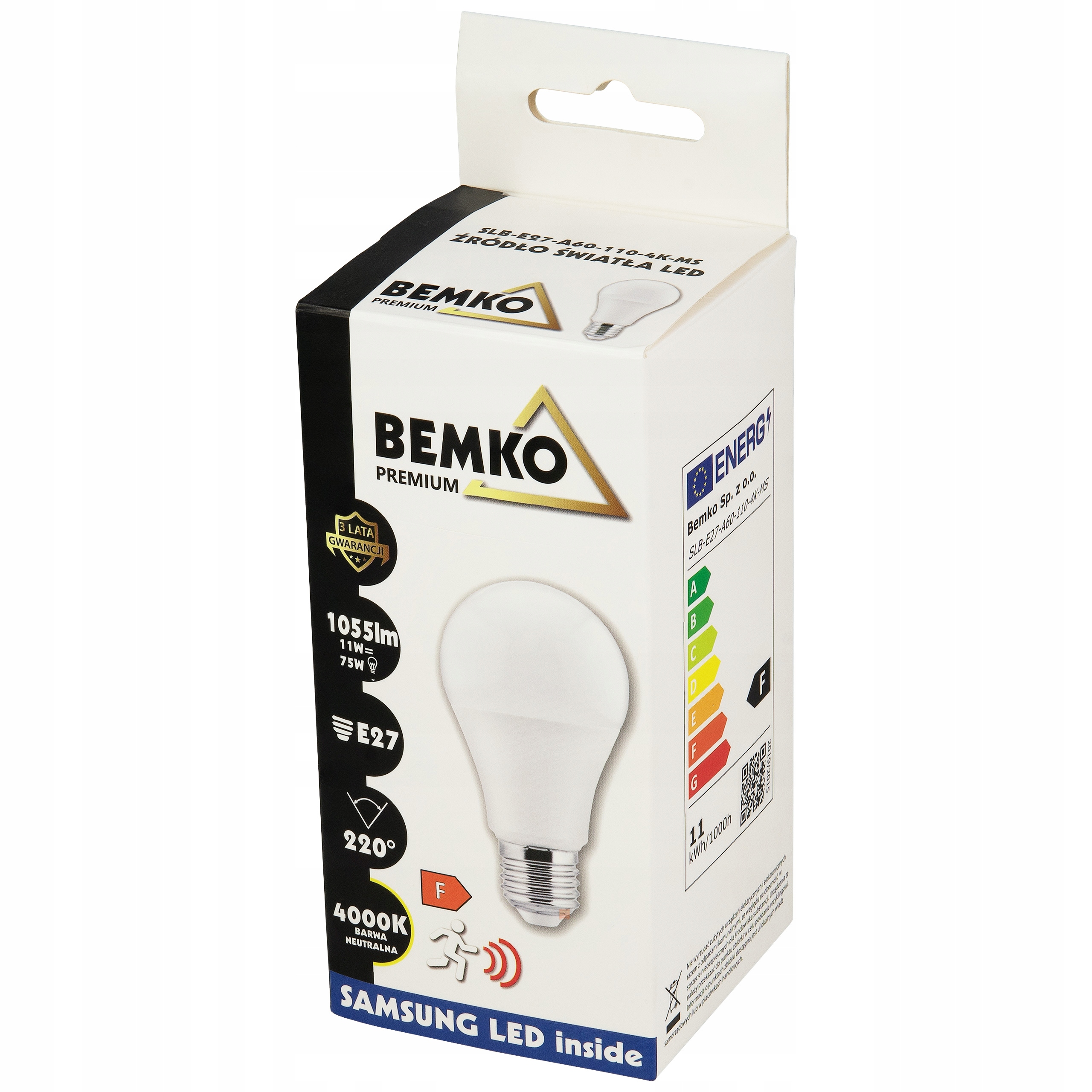 Żarówka LED E27 11W 4K CZUJNIK RUCHU I ZMIERZCHU (SLB-E27-A60-110-4K-M ... Żarówka LED E27 11W 4K CZUJNIK RUCHU I ZMIERZCHU (SLB-E27-A60-110-4K-M ...