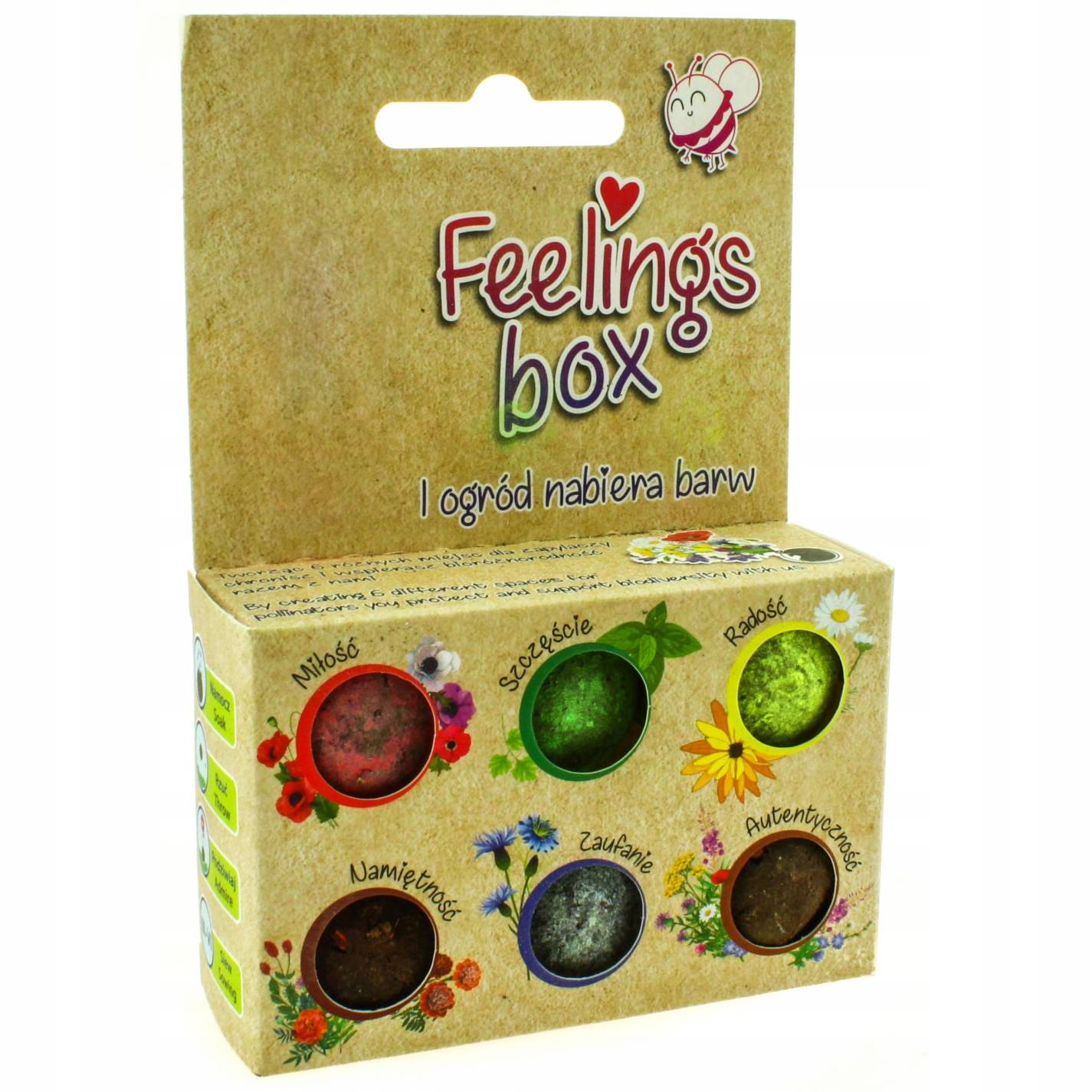 FEELINGS BOX BOMBY NASIENNE KWIATOWE 6 KUL KAŻDA Z MIESZANKĄ KWIATÓW I ZIÓŁ (5904035212696 ...