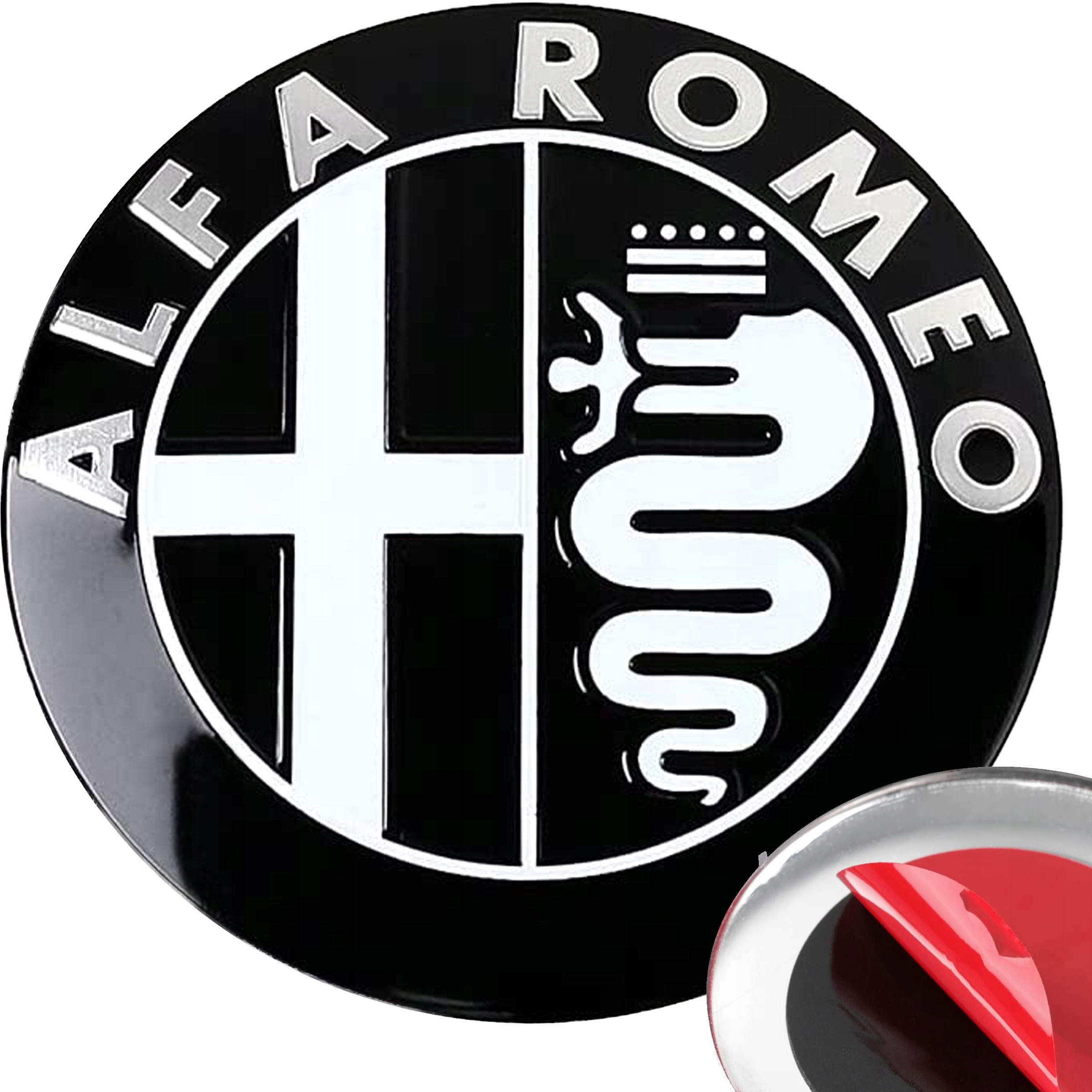 EMBLEMAT ZAMIENNIK DO ALFY ROMEO 74mm ZNACZEK MITO 147 156 159 46822713 za 22,50 zł z Kraków ...