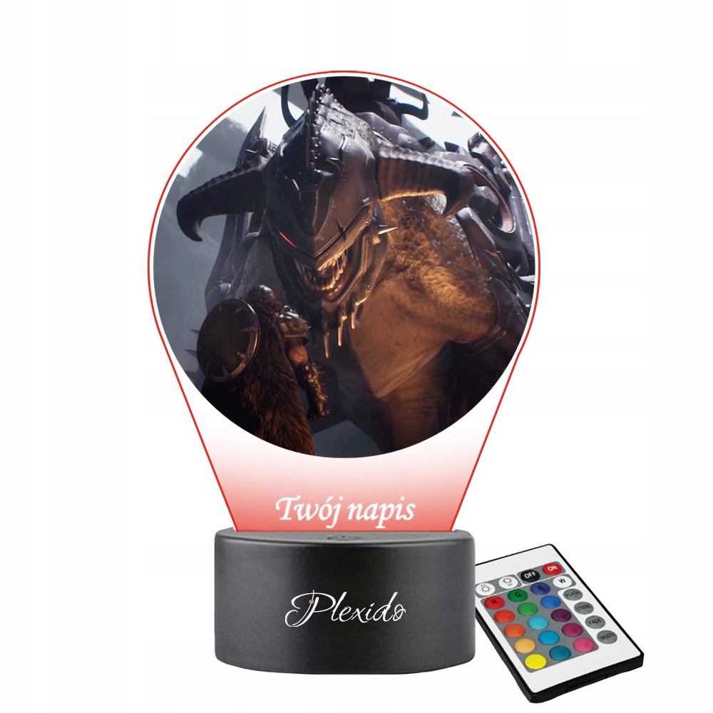 Lampka Nocna z Nadrukiem UV LED 3D Doom The Dark Ages Gra Komputerowa (5903457206160) • Cena ...