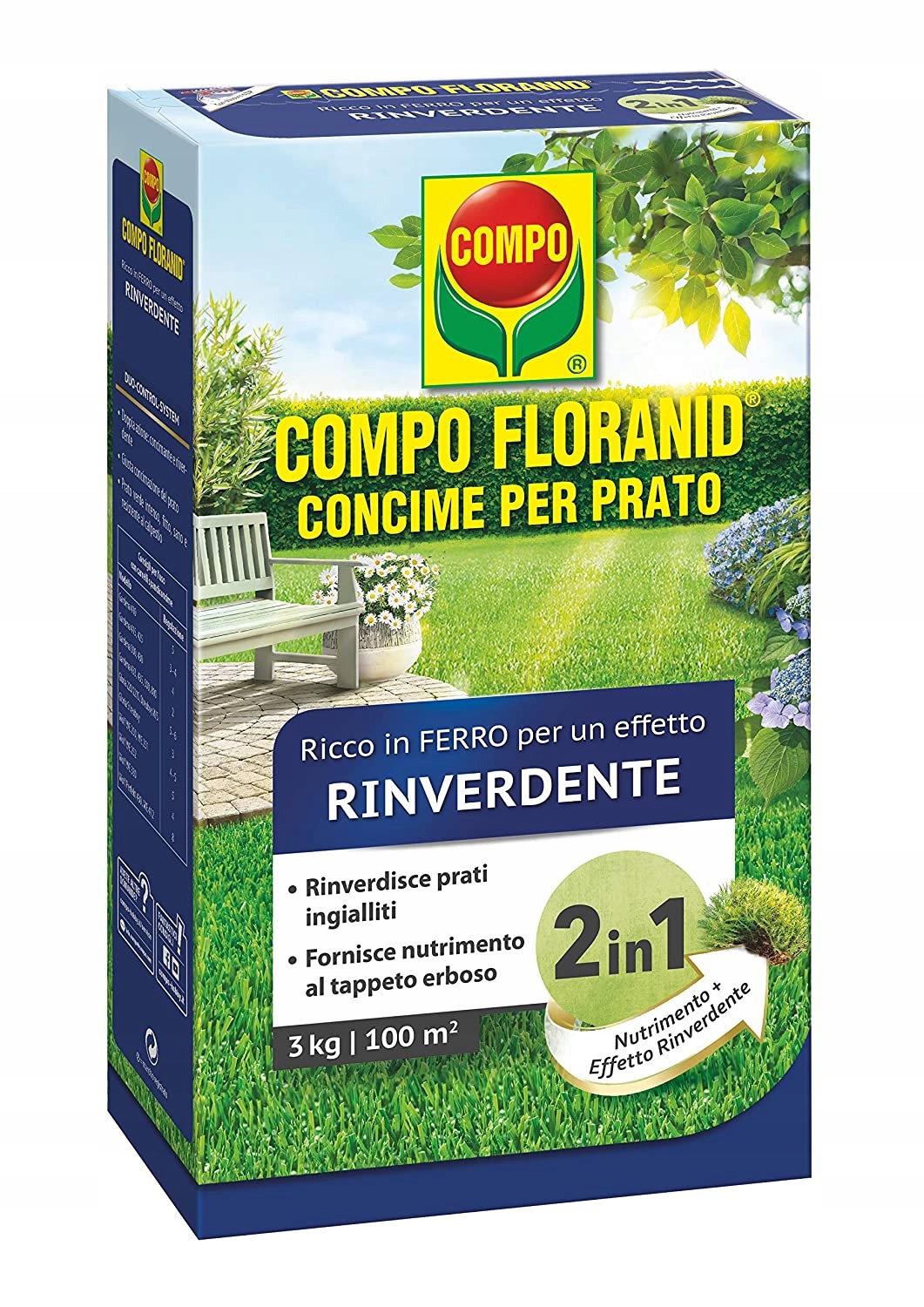 COMPO FLORANID nawóz do trawników żelazo 3 kg (4008398001001) • Cena ...