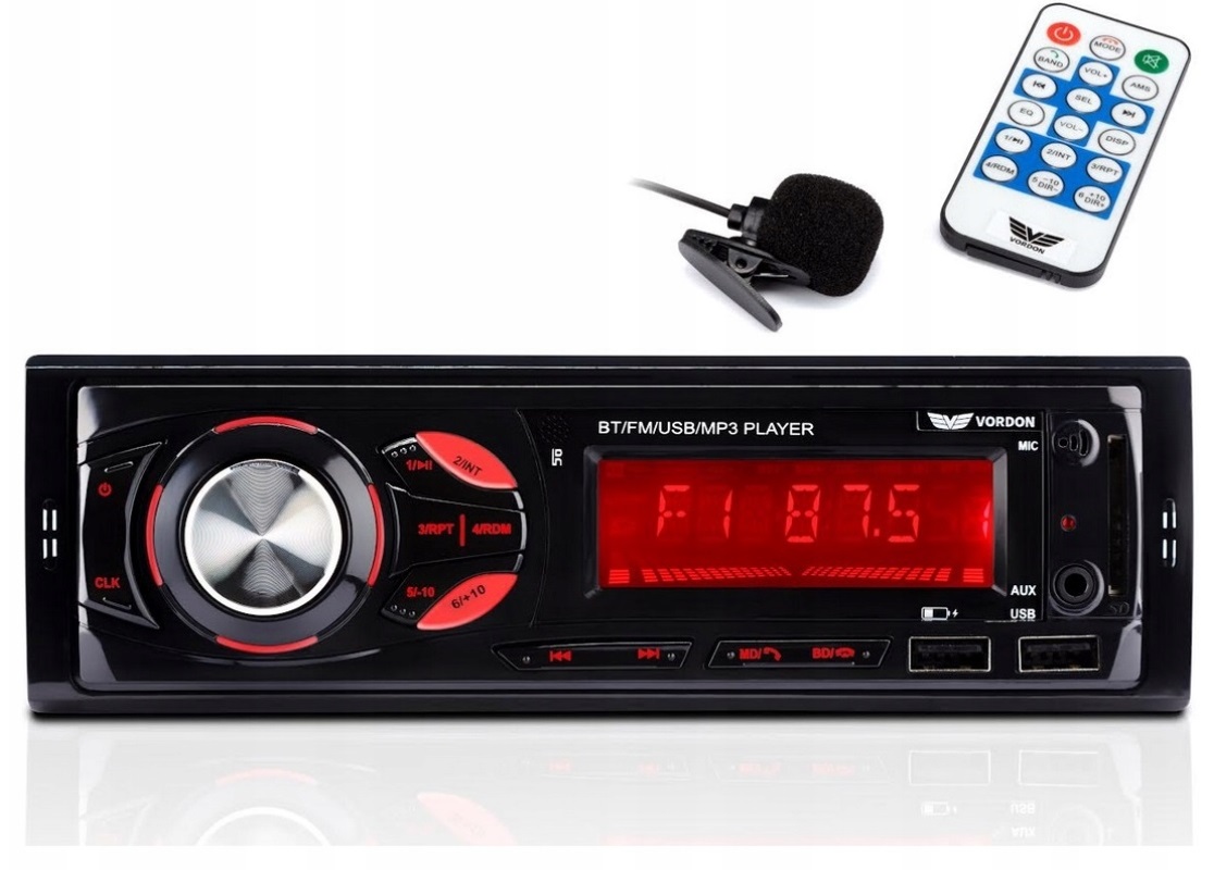 Vordon HT-179 radio samochodowe Bluetooth MP3 SD USB 4x60W + pilot - Sklep, Opinie, Cena w Allegro