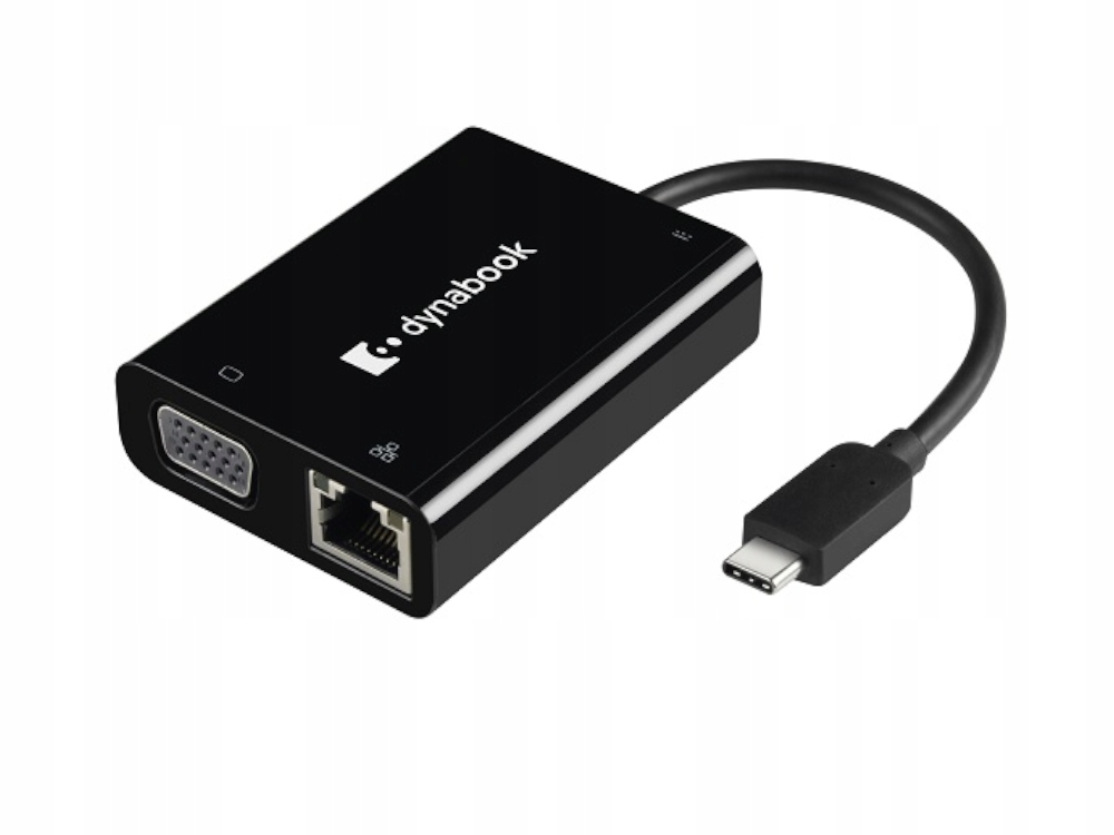 Hub USB-C adapter na VGA RJ45/LAN stacja dokująca przejściówka Dynabook ...