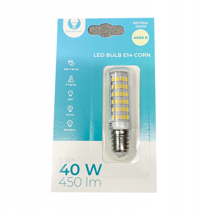 Żarówka LED E14 CORN 5W 4000K do lampki okapu (5900495881113) • Cena ...