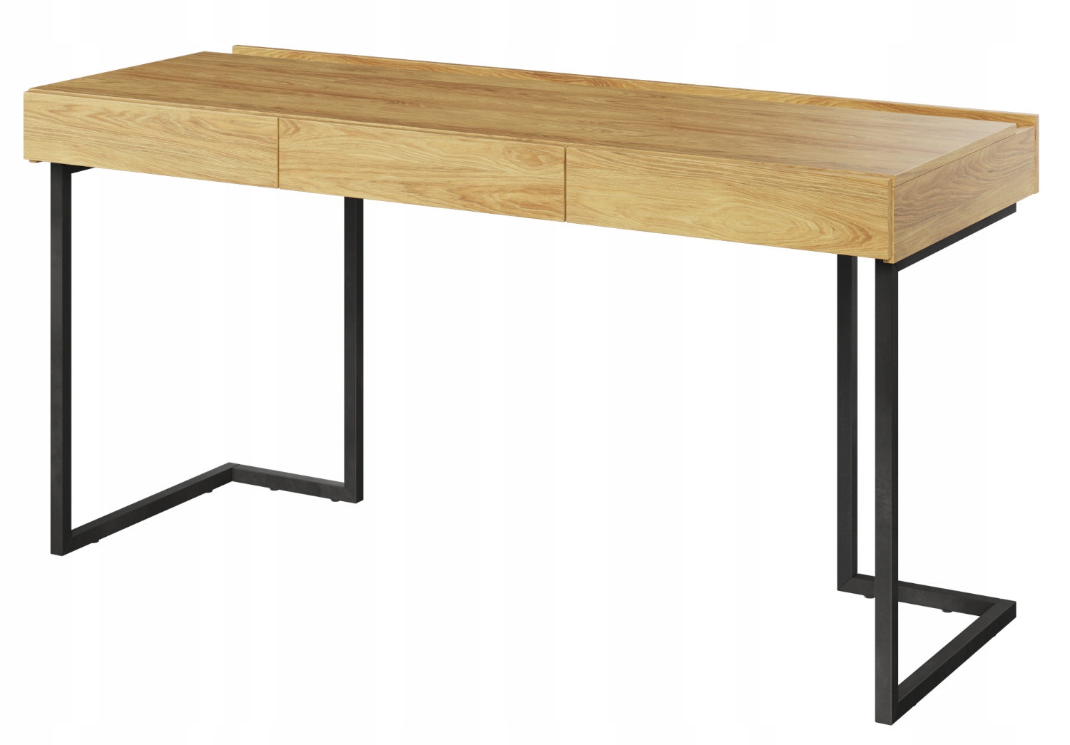 Biurko z szufladami 150 cm LOFT hikora naturalna • Cena, Opinie ...