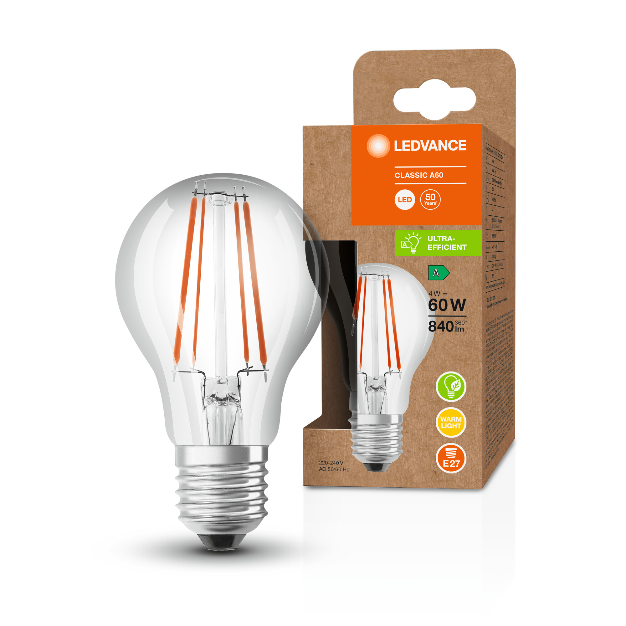 Żarówka LED 4W=60W 3000K E27 840lm LEDVANCE (4058075747784) • Cena ...