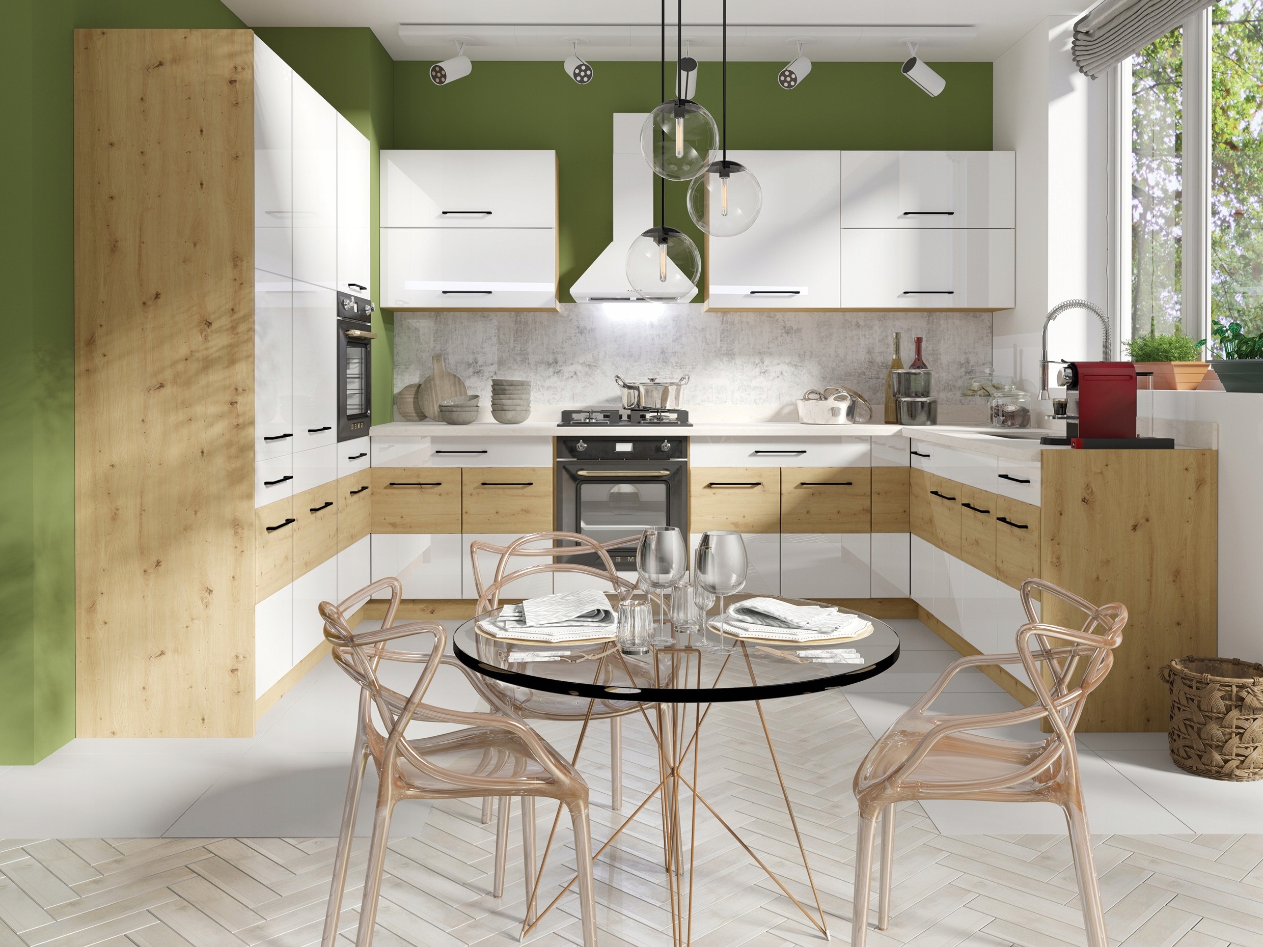 tanie meble kuchenne modułowe duży zestaw szafki INFINITY #3 artisan ...