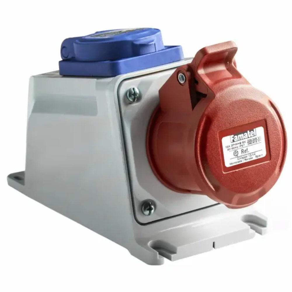 FAMATEL Gniazdo stałe ZESTAW 32A 4P 400V + 3P 230V IP54 23625F ...